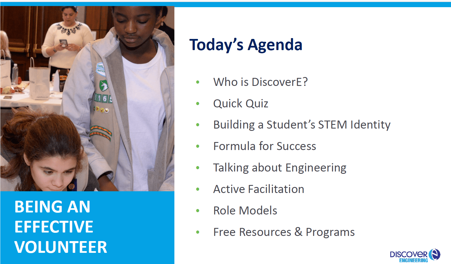 Engineers Week 2026: Being an Effective Volunteer Slides - DiscoverE